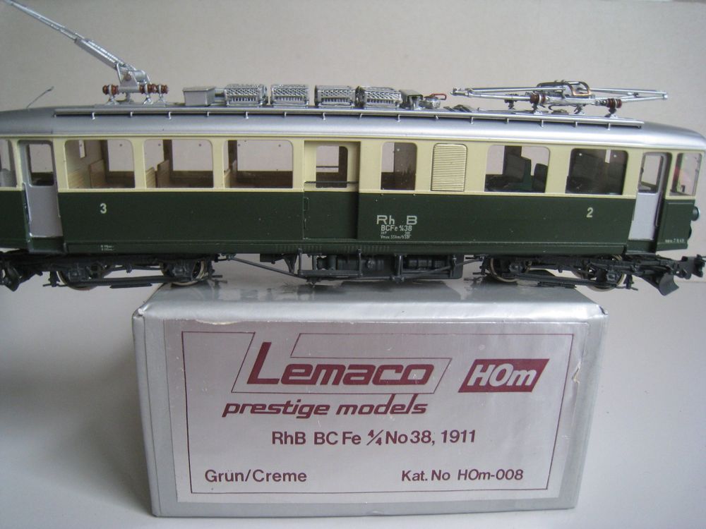 Lemaco Rhb BCFe 4/4 Nr.38, grün /creme, Version 1911, Hom008 (Gebraucht ...