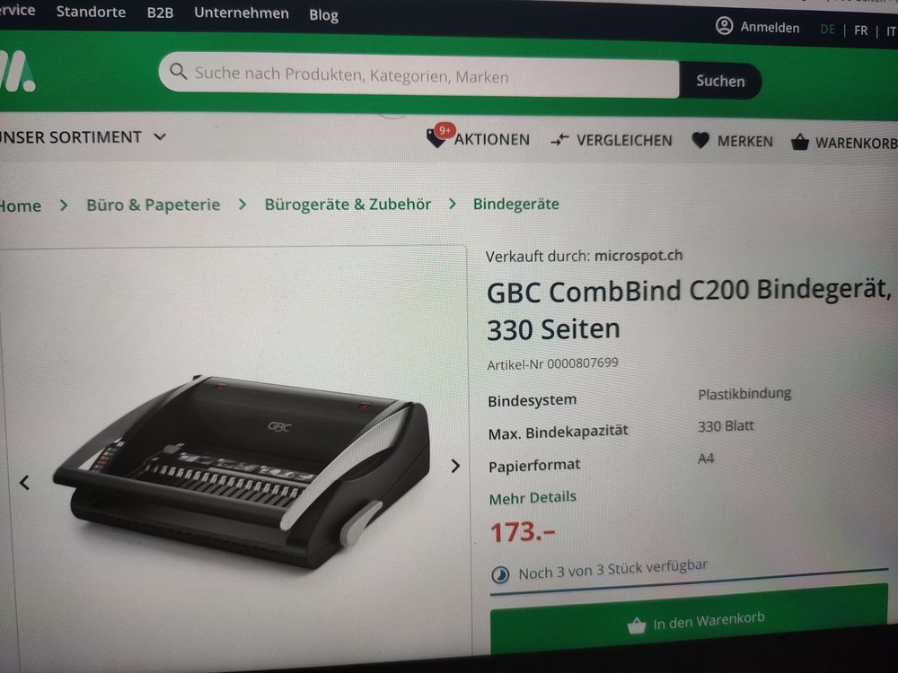 GBC CombBind C200 Bindegerät | Kaufen auf Ricardo