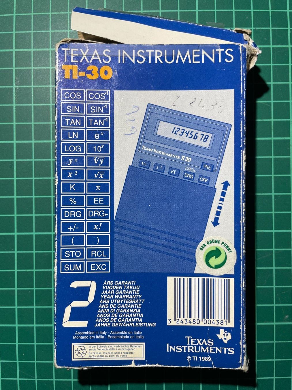 TEXAS INSTRUMENTS TI-30 Calculatrice vintage 1989 (D'occasion) à Bernex ...