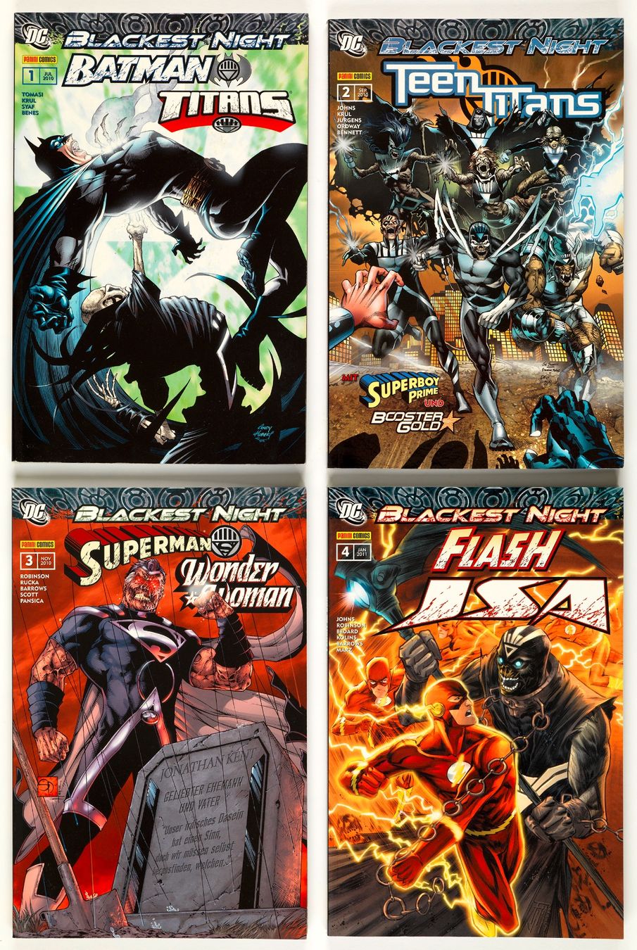 BLACKEST NIGHT #1-4 - BATMAN, TITANS, SUPERMAN, FLASH (Gebraucht) in st ...