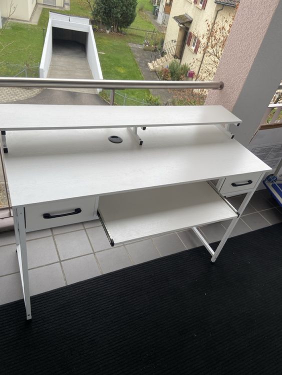 Weisser Computertisch mit Schubladen, Top Zustand! (Neu (gemäss ...