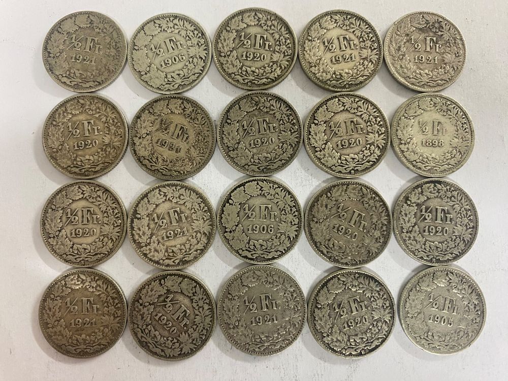 20 Stk 50 Rp über 100 Jahre Alt (21) (Gebraucht) in Ballwil für CHF 27 ...