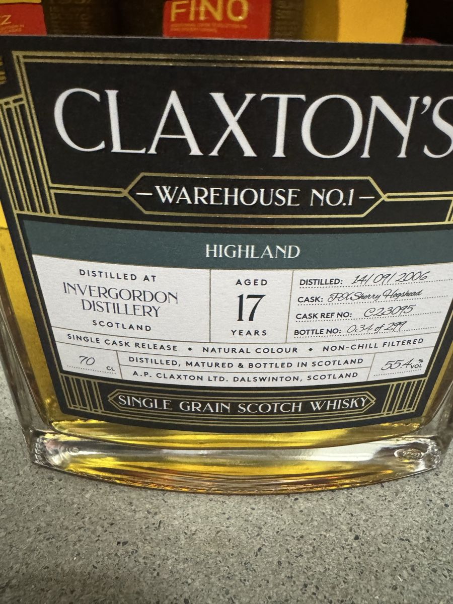 Claxton's Warehouse No.1 Single Grain Scotch Whisky, 17Jahre (Neu und ...