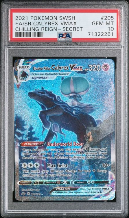 SWSH CHILLING REIGN 205 SHADOW RIDER CALYREX VMAX EN PSA 10 | Kaufen auf Ricardo