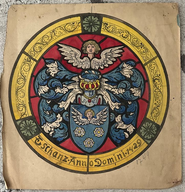 Antike Glassmalerai Entwurf Aquarell (Gebraucht) in Hochdorf für CHF 10 – mit Lieferung auf ...