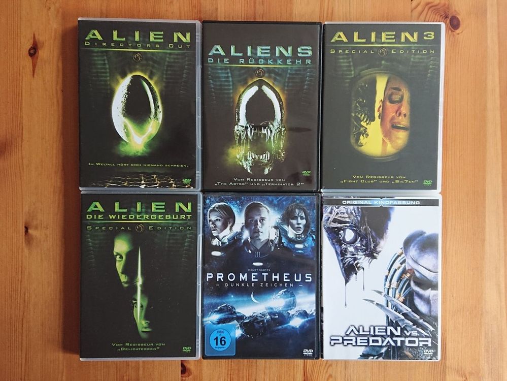 ALIEN 1 bis 5 auf DVD und ALIEN VS PREDATOR auf DVD | Kaufen auf Ricardo