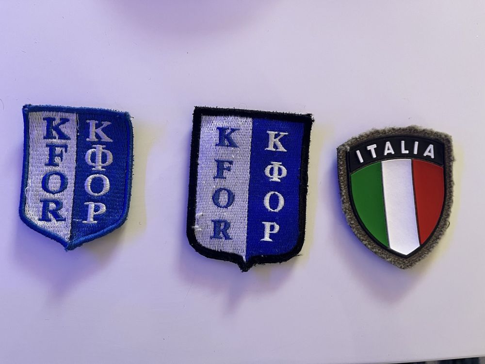 3 Aufnäher KFOR & Italien Flagge Militär Armee Patch | Kaufen auf Ricardo