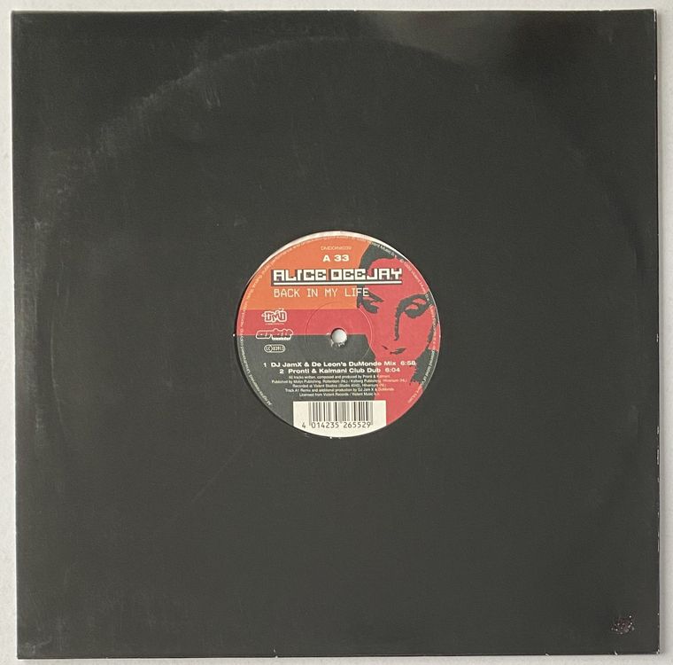 Alice Deejay, Back In My Life (Trance) RARE VINYL !!! | Kaufen auf Ricardo
