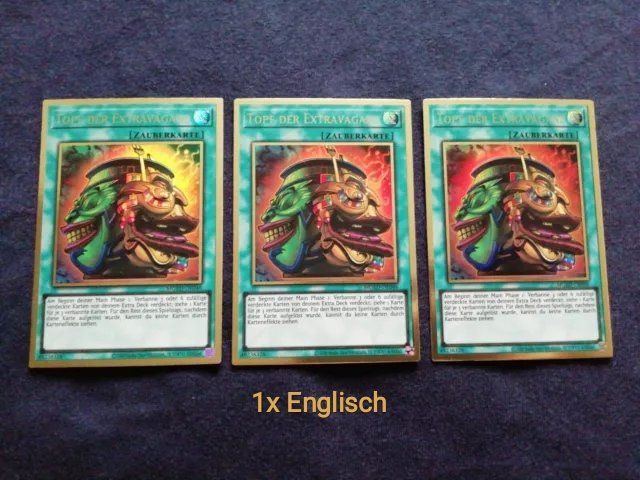 Yu Gi Oh 3x Topf Der Extravaganz Mged Gold Ultra Rare Kaufen Auf