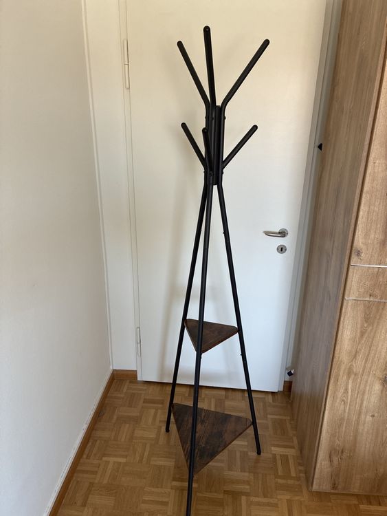 Modern Hallway Coat Rack Stand with Shelves - Black (Gebraucht) in ...