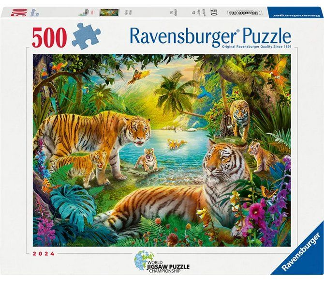 Ravensburger 500 Teile Puzzle Tiger Family in Oasis (Neu und ...