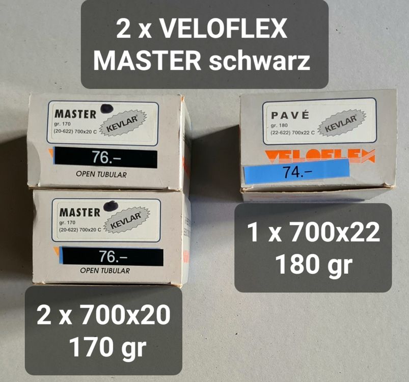 VELOFLEX MASTER Faltreifen,170 gr.700x20 (180gr. 22)3St.NEU! (Neu und ...
