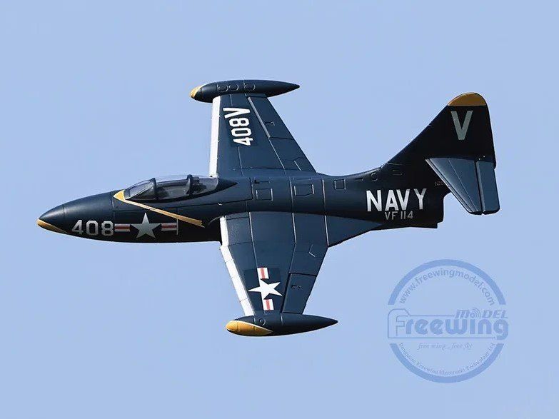 F9F Panther V2, 64mm EDF, Spw 690mm, 4S PNP-Set von Freewing (Neu und ...