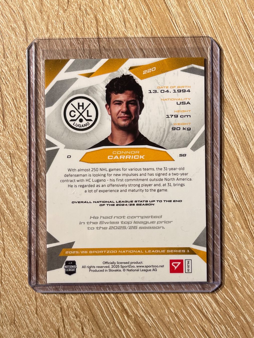 Connor Carrick HC Lugano 01/10 (Gebraucht) in Thun für CHF 12 – mit ...