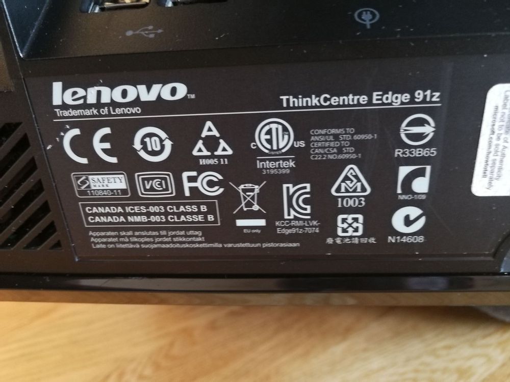 Lenovo ThinkCentre Edge 91z All-in-One (D'occasion) à Mönchaltorf pour ...