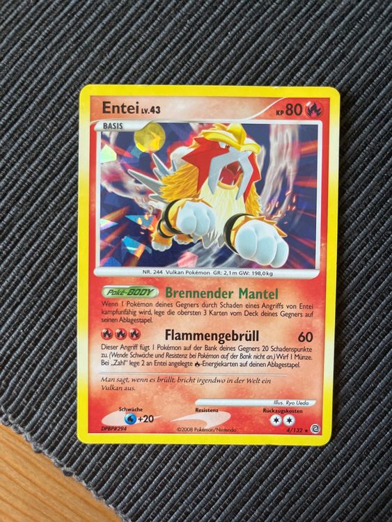 Pokemon Entei Cracked Ice Holo Diamant Perl Secret Wonders (Gebraucht ...