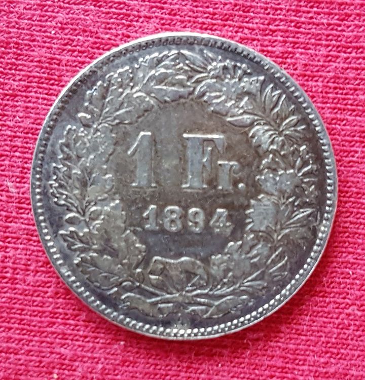 1 Franken 1894 uralte rare Silbermünze ab nur 1 Fr !!! (Gebraucht) in Camignolo für CHF 3 – mit ...