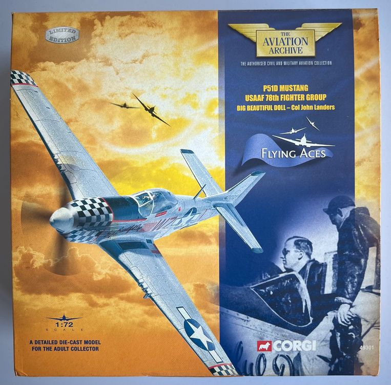 Corgi 49301 P-51D Mustang USAAF 78th "Big Beautiful Doll“ (Neu und ...