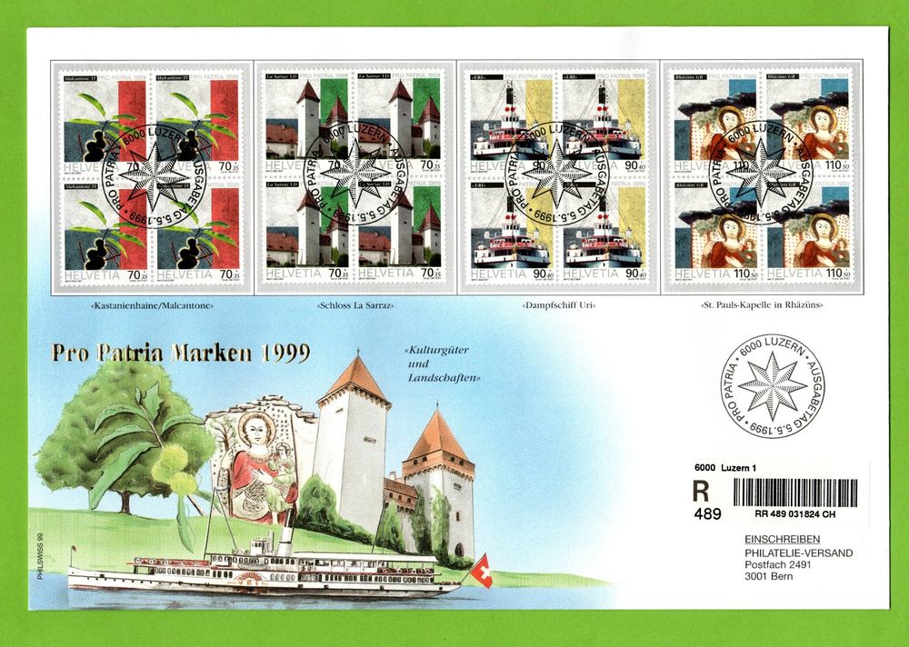 PP 1999 FDC Kulturgüter + Landschaften illustr. Luxusbrief | Kaufen auf Ricardo