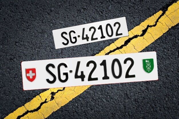 Autonummer Kontrollschild SG | Kaufen auf Ricardo