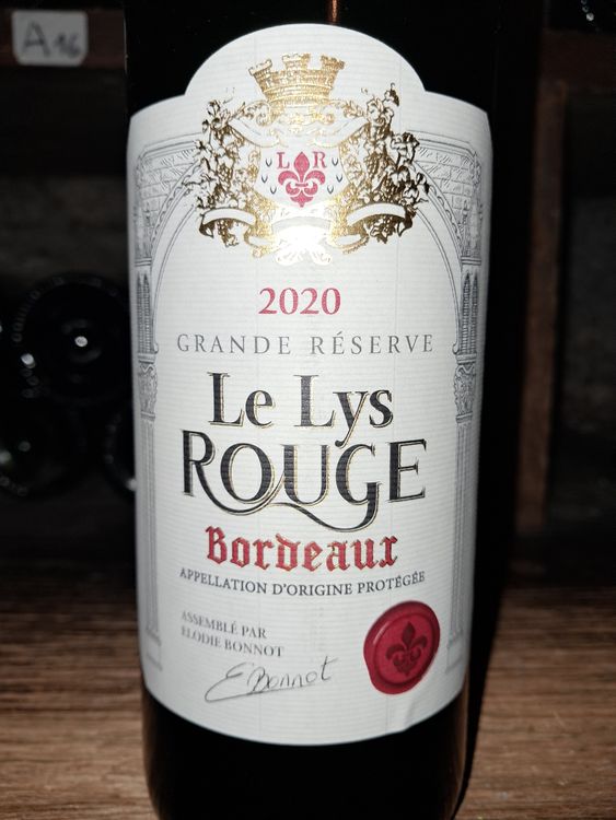 Le lys rouge grande reserve bordeaux 2020 (Neu und originalverpackt) in ...