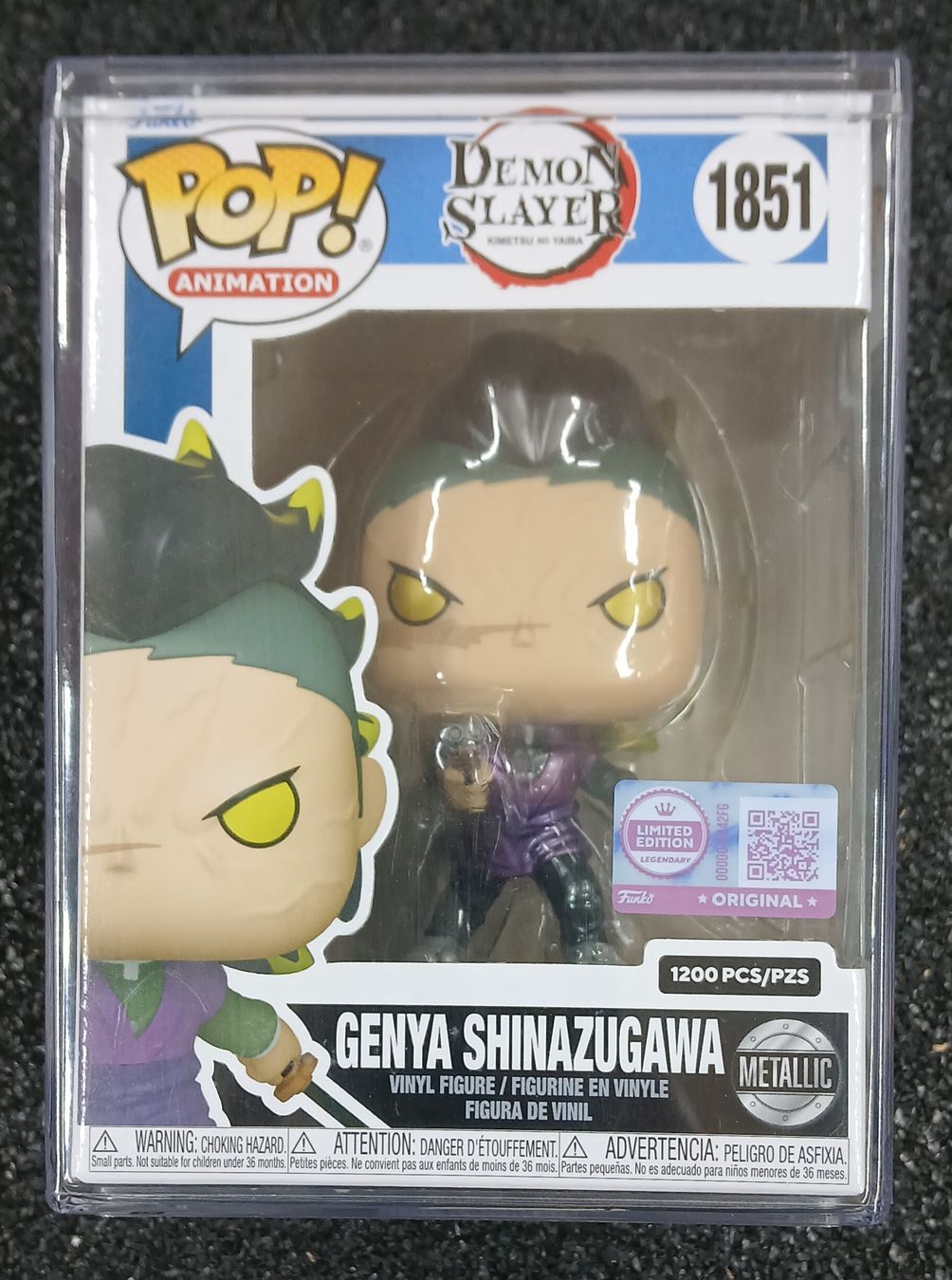 Funko Pop Demon Slayer Genya Shinazugawa 1851 Métallique! (Neuf (Voir ...