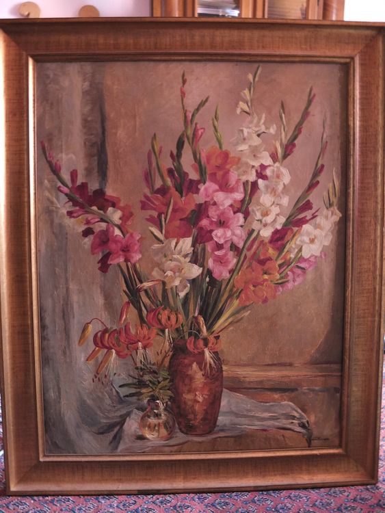 Berner Malerin Irma Herren 1896 - 1986 Ölbild Blumen Rahmen (Gebraucht) in St. Margrethen SG für ...
