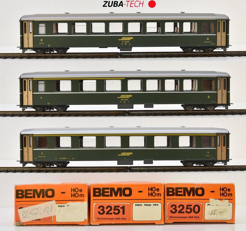 Bemo 3x Personenwagen RhB H0m GS mit OVP | Kaufen auf Ricardo