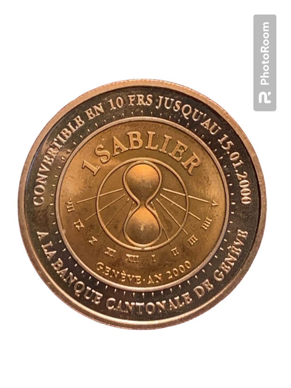 GENEVE - SABLIER An 2000 - valeur 10 Francs à la BCGE - FDC (D'occasion ...