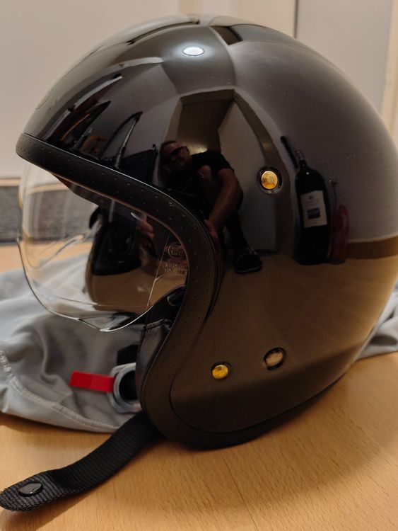 Shoei Jethelm J.O. Schwarz Hochglanz - Grösse XL - 61-62cm | Kaufen auf ...