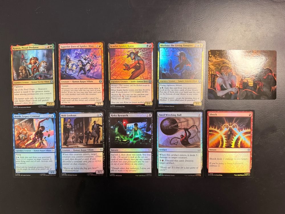 9x Karten Lot Uncommon & Common NM Magic Marvel's Spider-Man (Neu ...