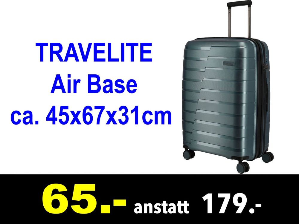 🔴 Koffer TRAVELITE Air Base ca. 45x67x31cm /978x (Neu und ...