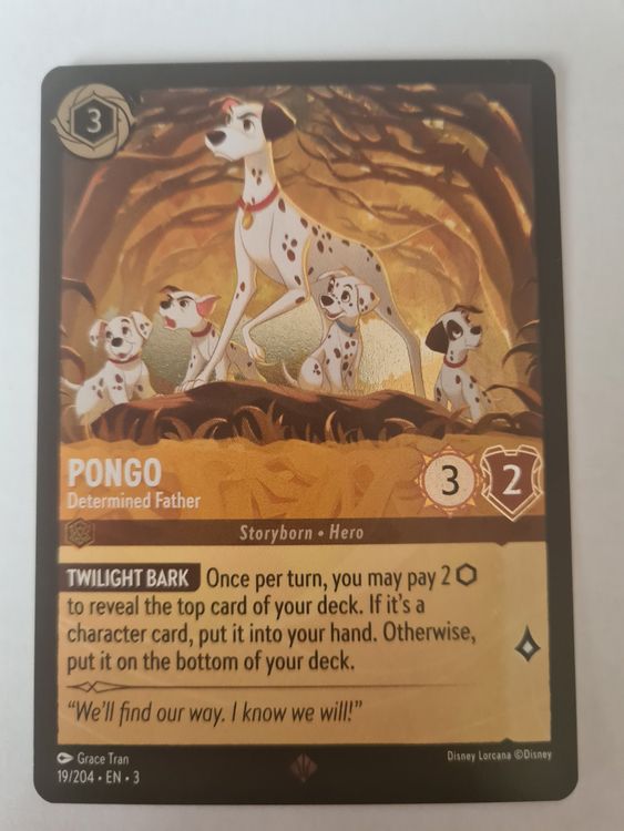 Lorcana, Pongo - Determined Father, 019/204-EN-3 FOIL | Kaufen auf Ricardo