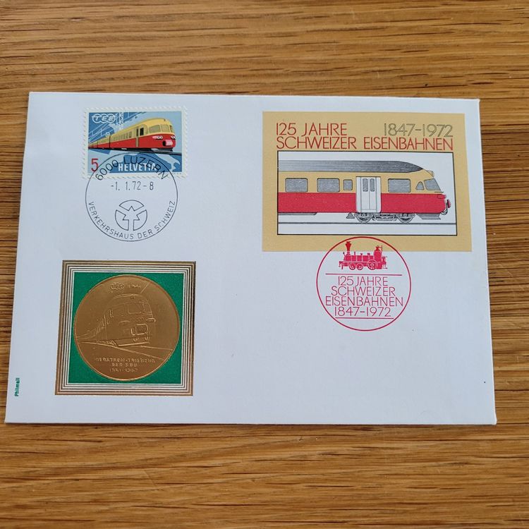 Brief Mit Vignette Luzern 1972 TEE SBB 1847-1972 | Kaufen auf Ricardo