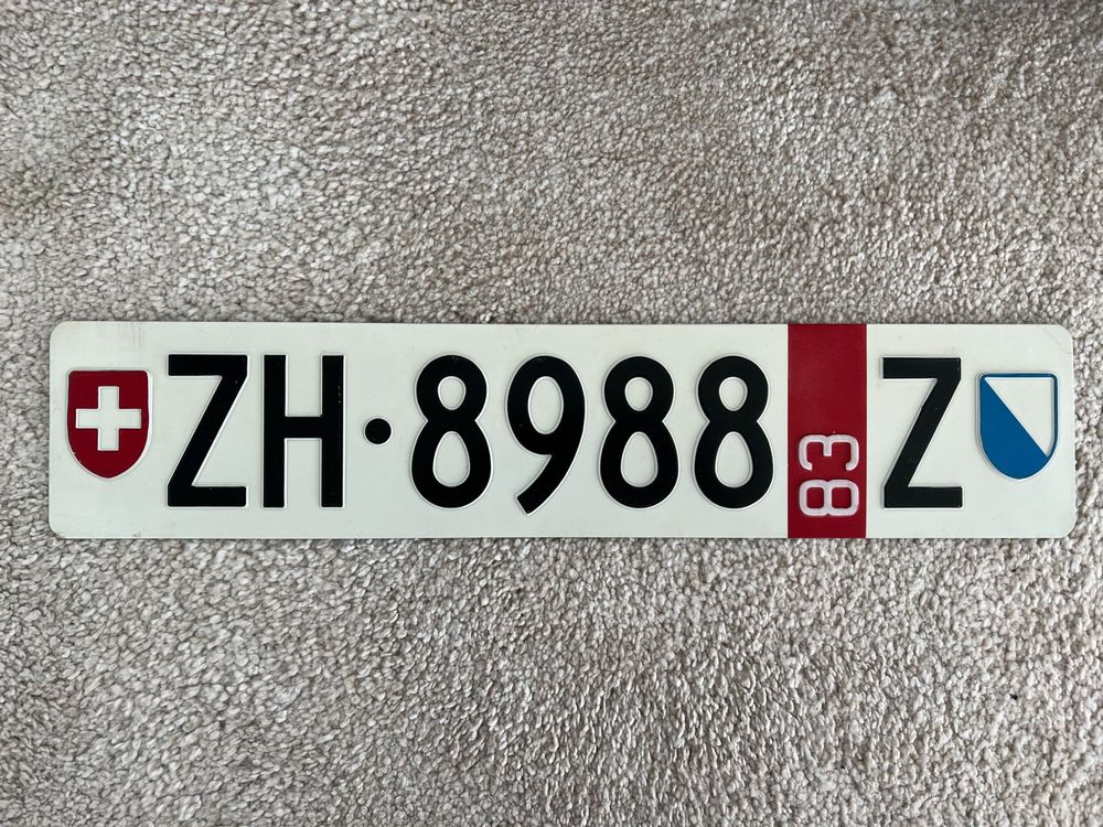 Autonummer Temporär Z für Sammler - Kanton Zürich - 1983 (Gebraucht) in ...
