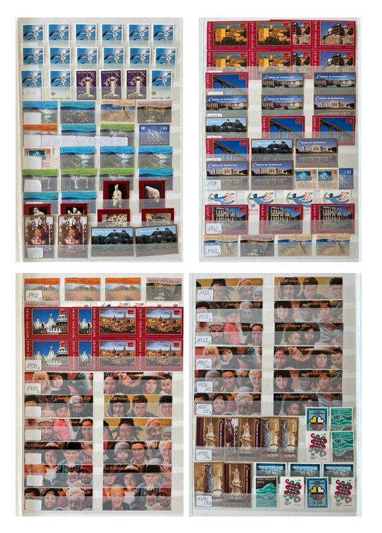 36 Seiten frankaturgültige Briefmarken Wert über Fr. 1300.-- (Neu ...