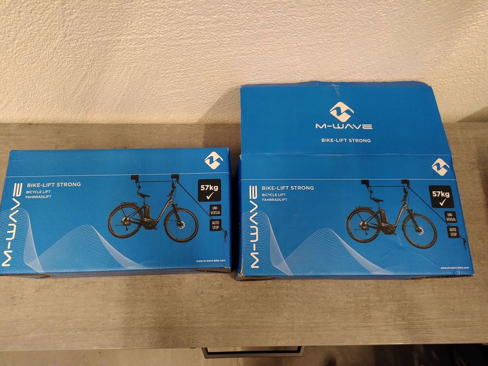 2x M-Wave Bike Lift Fahrrad-Deckenhalter bis 57 kg (neu) (Gebraucht) in ...