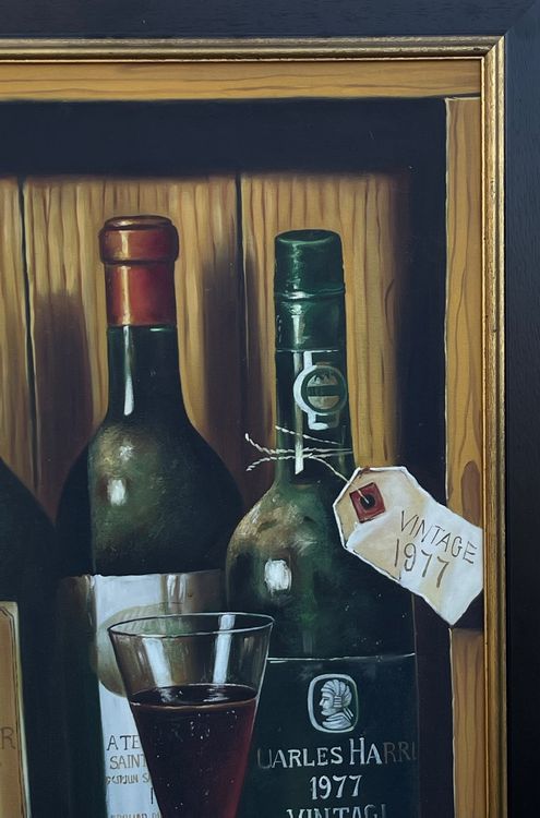 Stillleben Gemälde mit Wein Flaschen (Gebraucht) in Root für CHF 195 ...