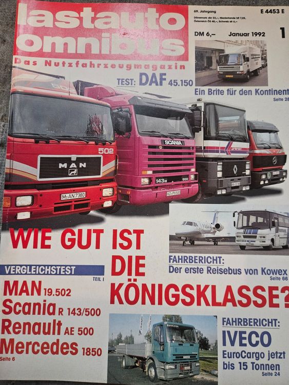 Lastauto Omnibus 1/92 Scania 143 MAN 19.502 1850 AE 500 xx (Gebraucht ...