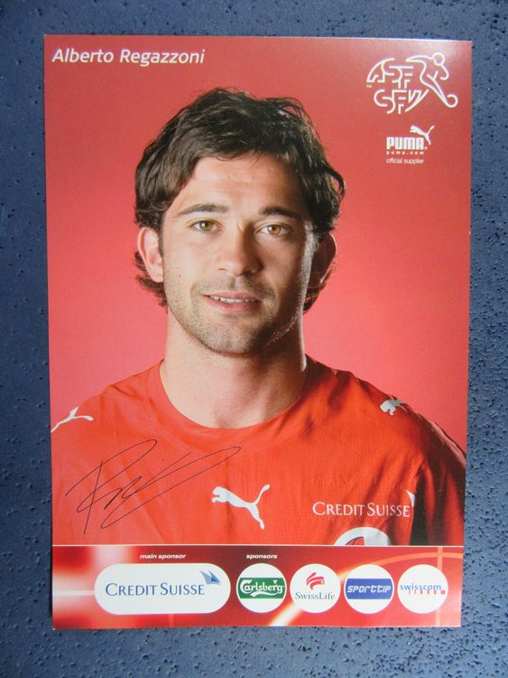 ALBERTO REGAZZONI SFV EX-NATI-SPIELER AUTOGRAMMKARTE GEDRUCK (Gebraucht ...
