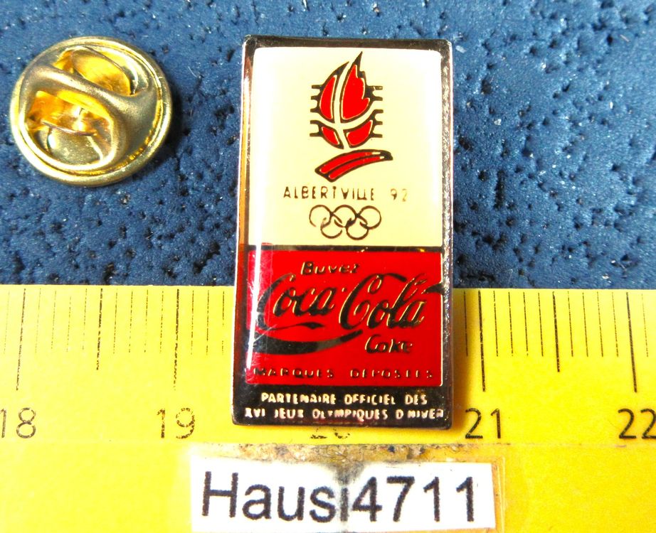 OLYMPIA ALBERTVILLE 1992 COC-COLA PIN GLASIERT 25mm (Gebraucht) in ...