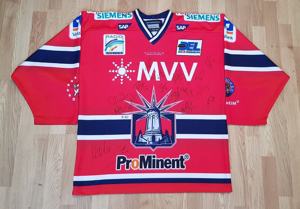 Adler Mannheim Trikot, XL, Nr. 43- Petermann (Autogrammen) (Gebraucht ...