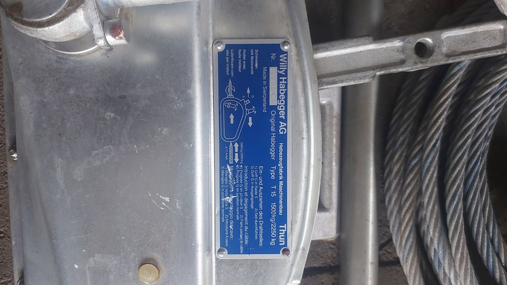 Habegger Type T 15 1500.Kg/2250 .Kg (Gebraucht) in Basel für CHF 350 ...