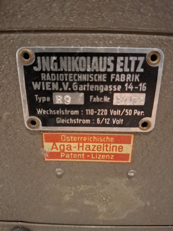 Radio Radione R9, JNG. Nikolaus Eltz, Wien, Rarität! (Defekt) in Lachen ...