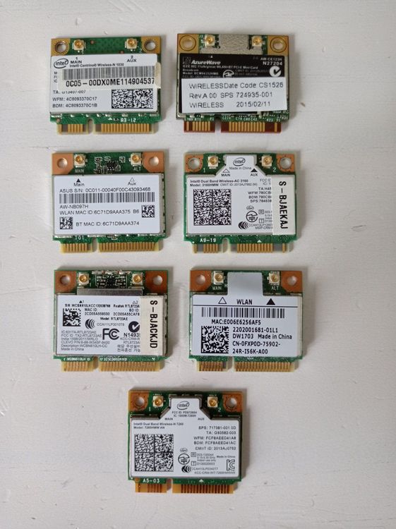 7x WLAN Module -Karten für Laptop / Notebook | Kaufen auf Ricardo