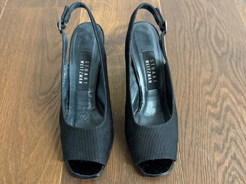 Schwarze Pumps, offen, high heel, Grösse 39, Stuart Weitzman (Gebraucht ...