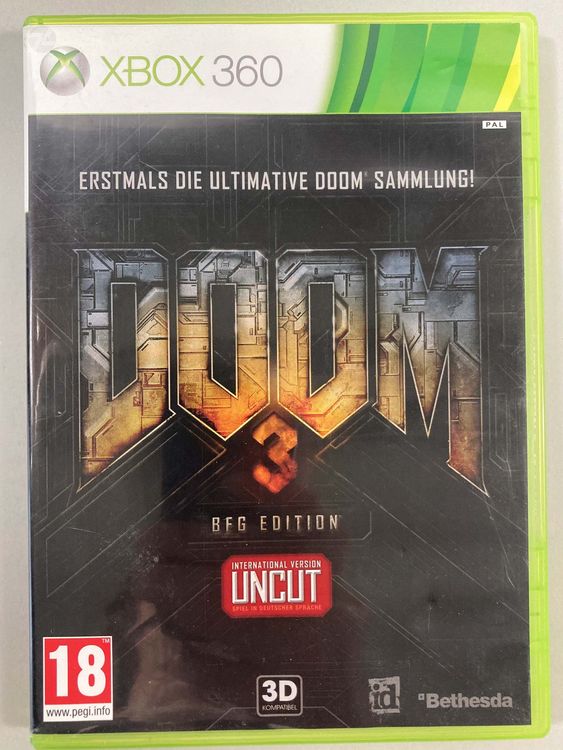 Doom 3 BFG Uncut Edition Doom I+II Collection Xbox 360 (Gebraucht) in ...