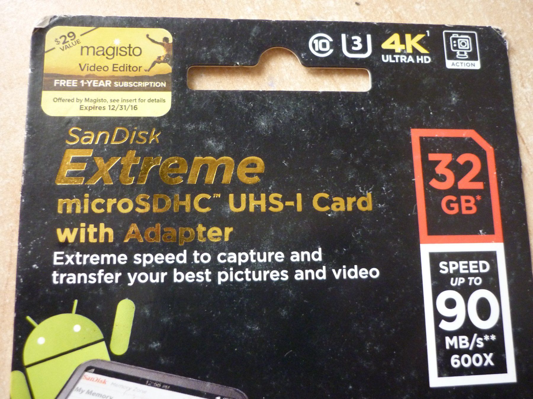 32GB Extreme Pro Micro SDHC UHS-I Card mit Adapter (Neu und ...