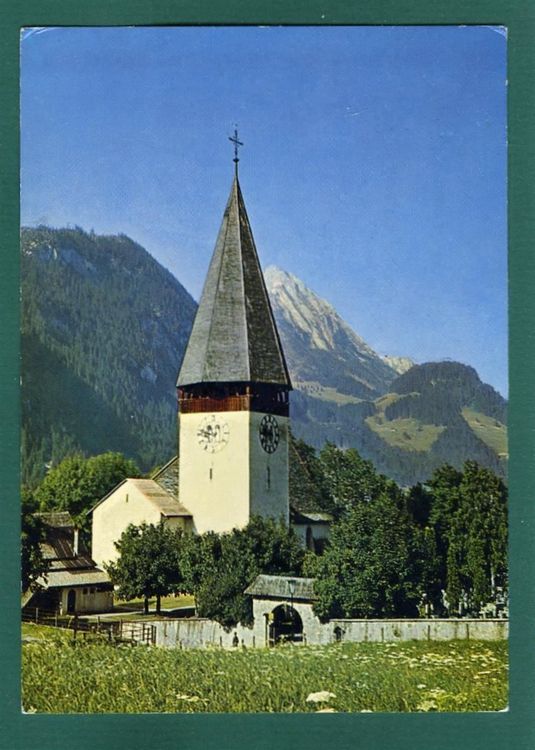 Saanen, Kirche mit Rüblihorn, 1970 | Kaufen auf Ricardo