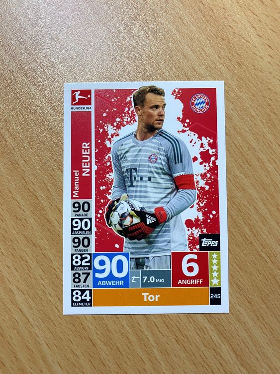 Topps Match Attax 2018 Bundesliga Manuel Neuer FC Bayern (Neu (gemäss ...
